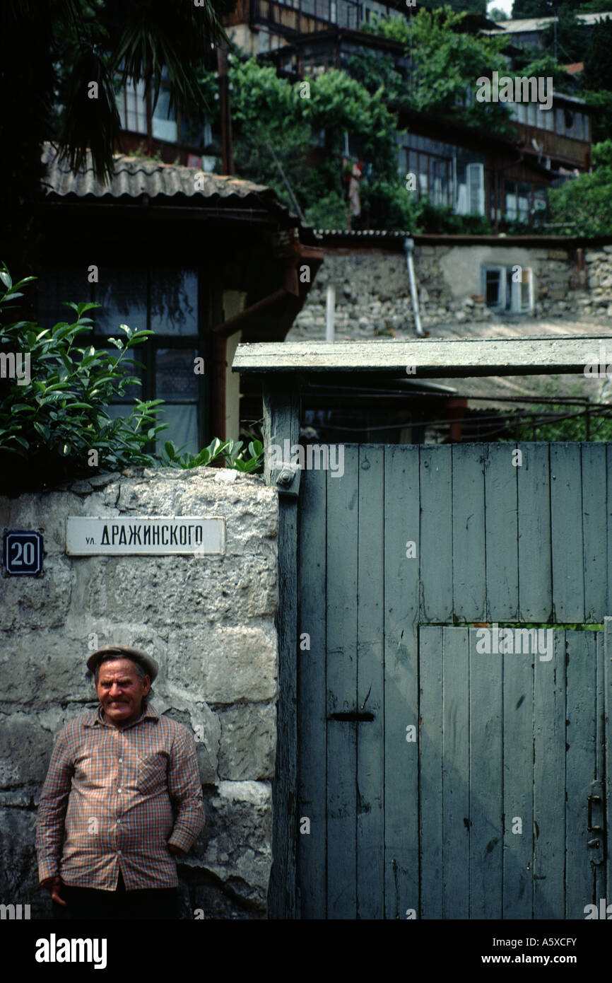 Local character, Yalta, Ukraine Stock Photo - Alamy