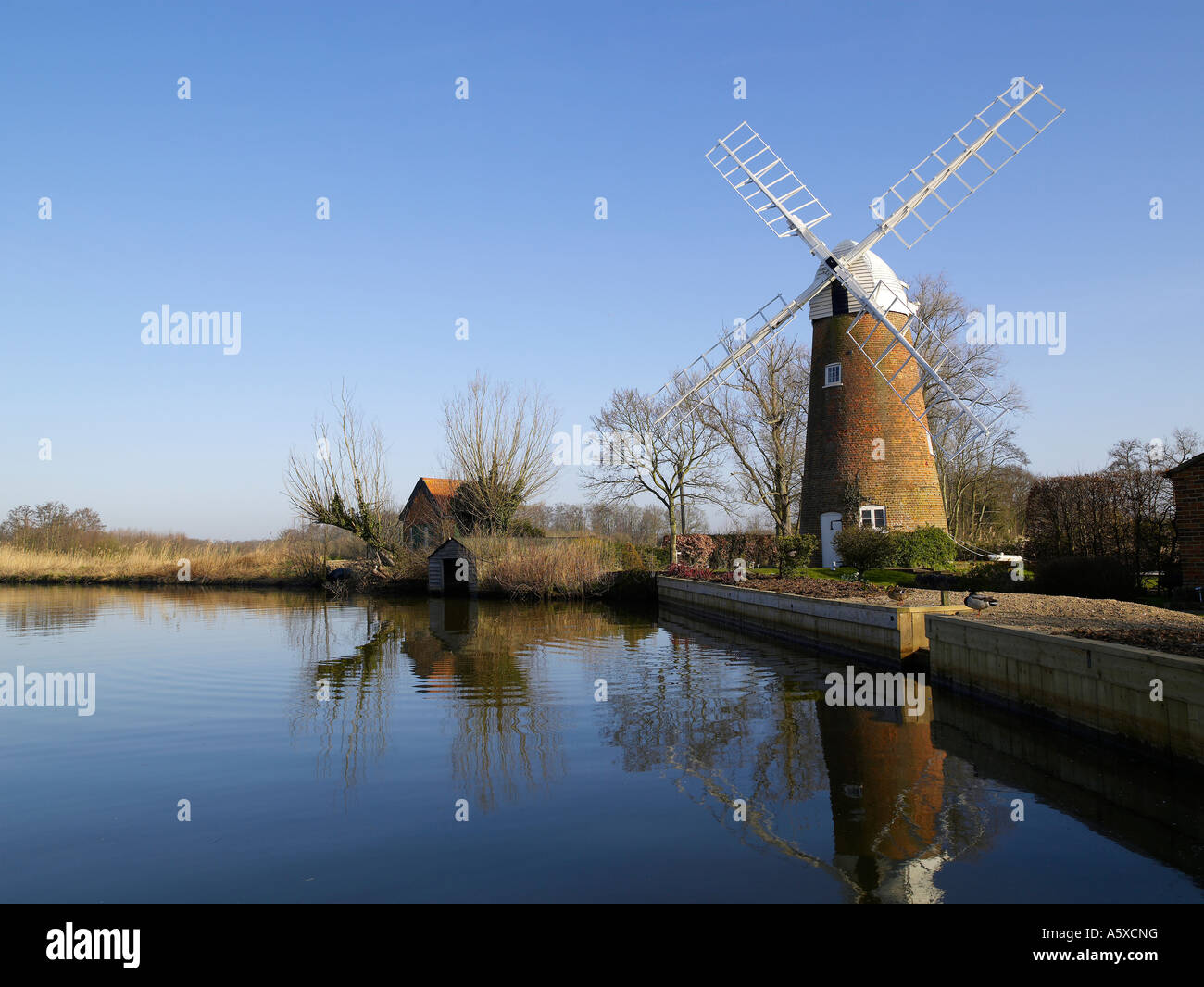 Hunsett Mill Norfolk Broads Norfolk UK Stock Photo - Alamy