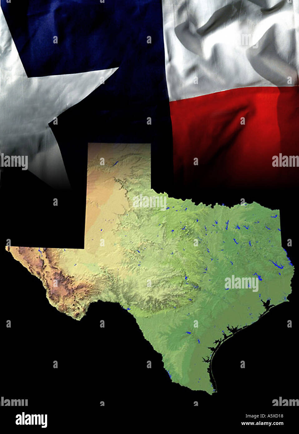 State of Texas Icons Symbols Western Theme Stock Photo - Alamy