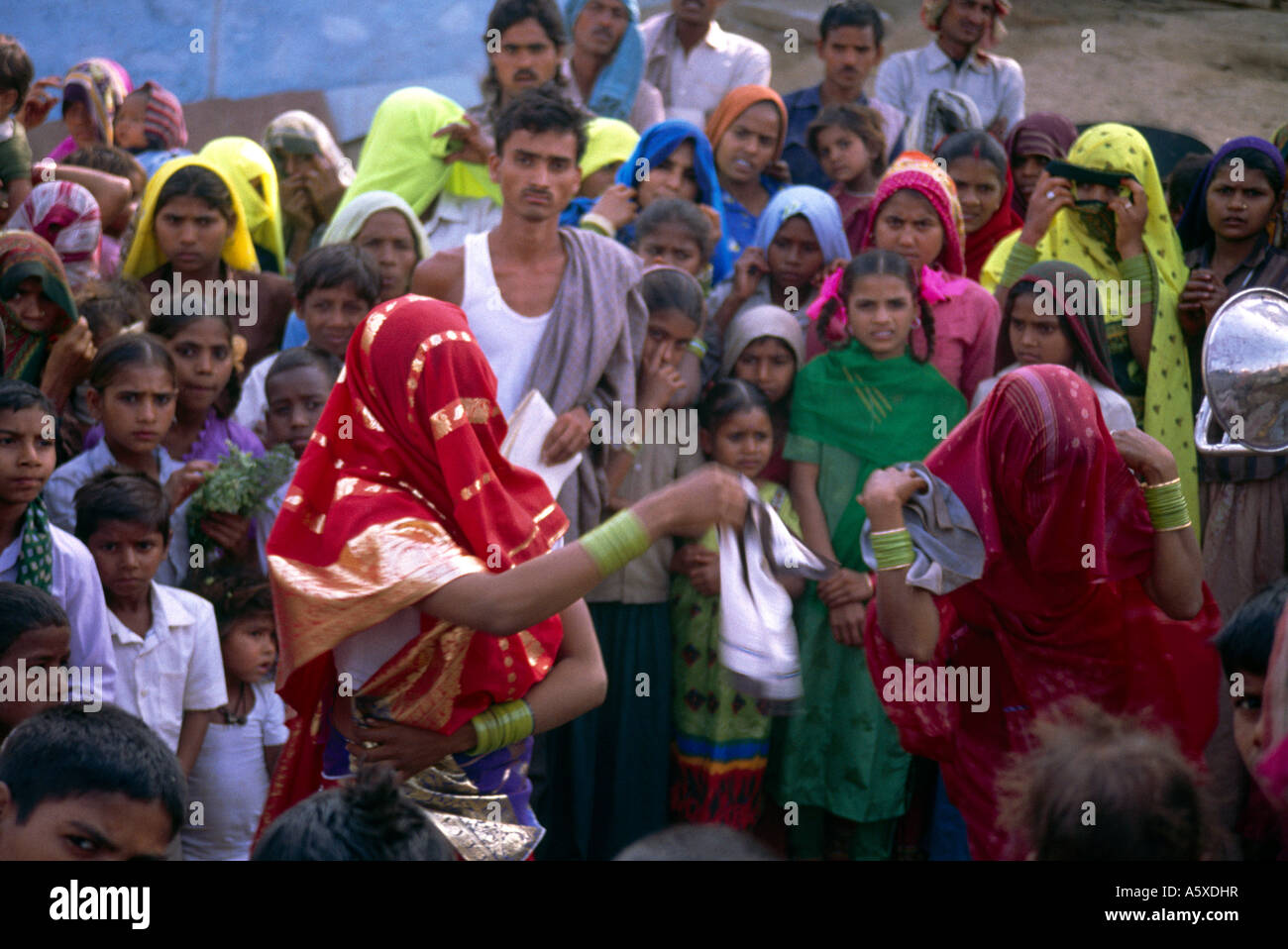 Rajasthan India Village Wedding Bride Dancing Stock Photo - Alamy