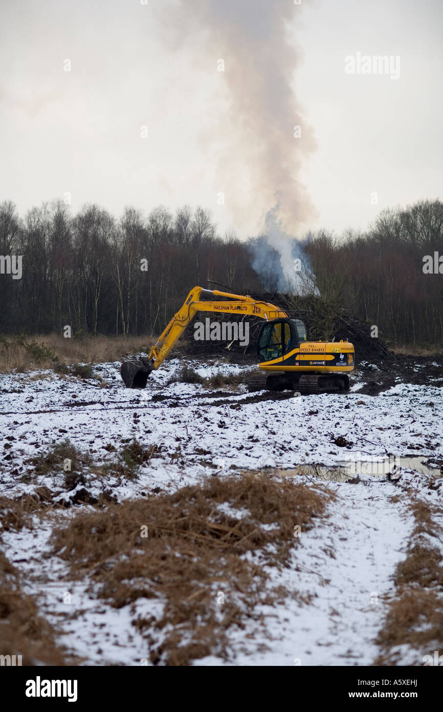 Snow jcb digger hi-res stock photography and images - Alamy