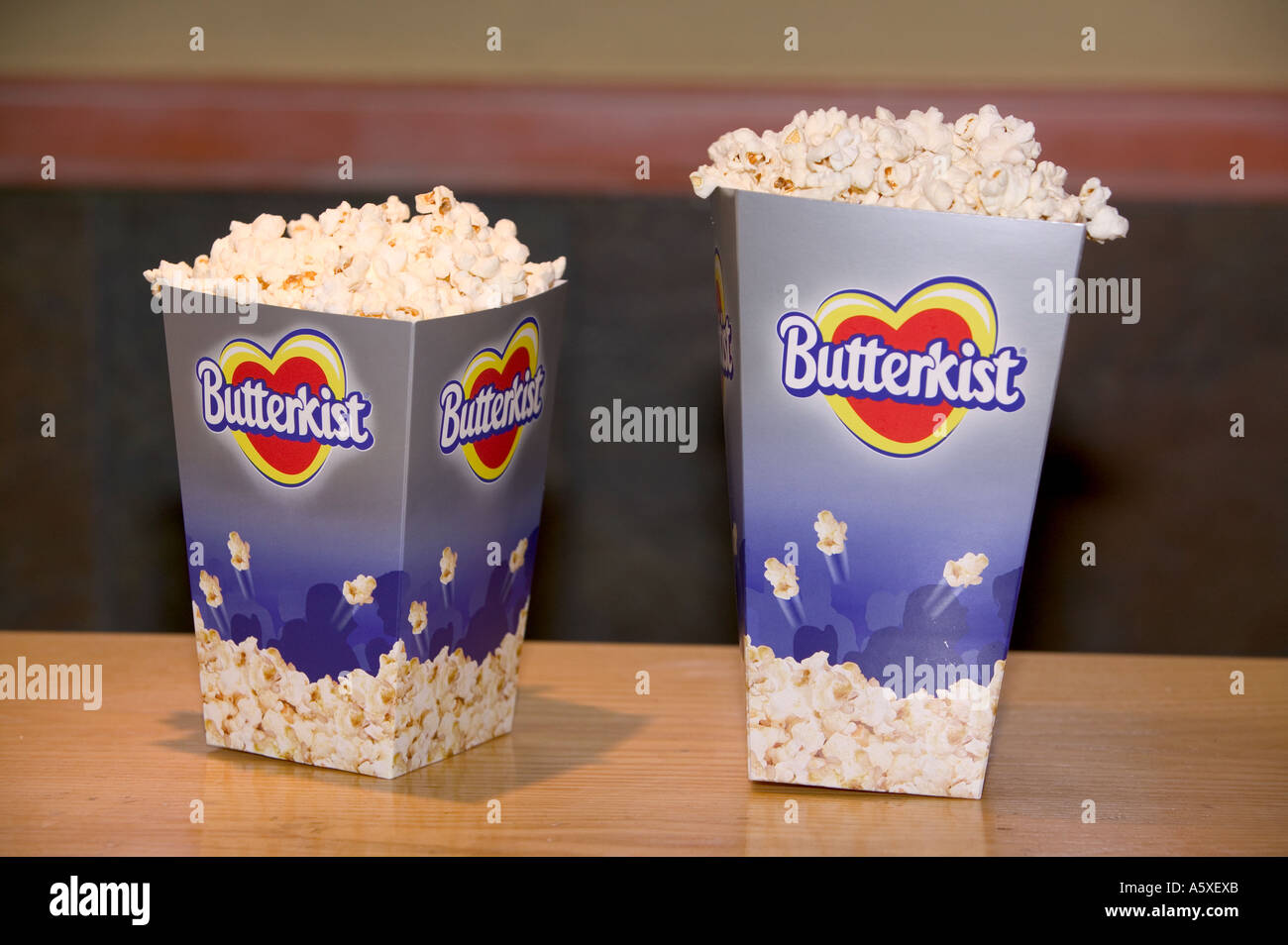 popcorn in cartons at a cinema Stock Photo - Alamy