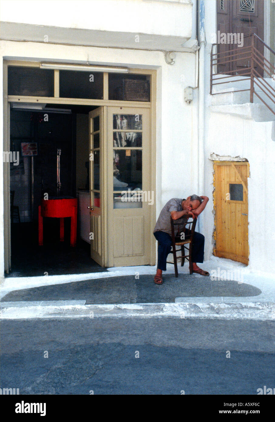 Siesta Time Kritsa Crete Greece Europe Stock Photo - Alamy