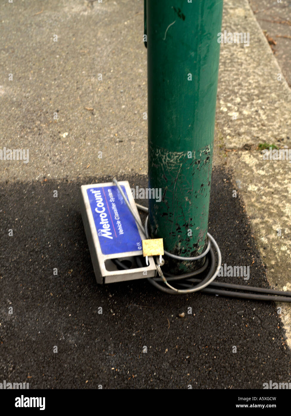 Metro Count Pressure Pad for Monitoring Traffic Flow Stock Photo - Alamy