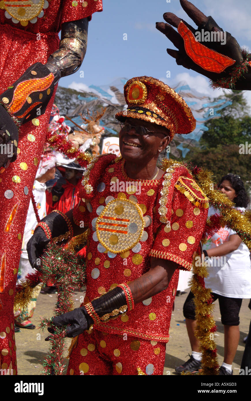 Men dancing at a carnival in Trinidad West Indies Stock Photo - Alamy