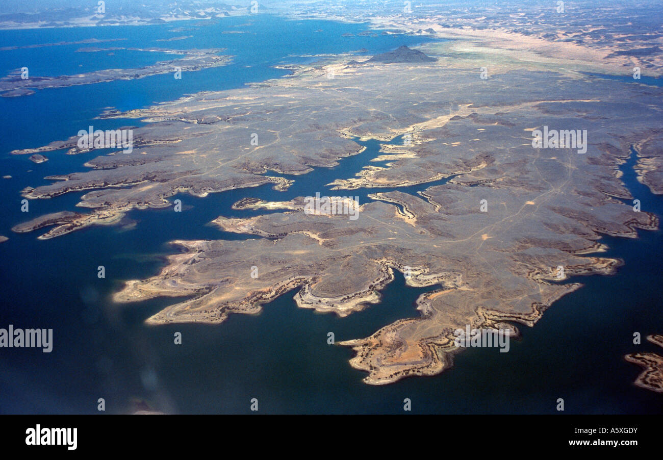 Aswan Egypt Aerial View of Lake Nasser Stock Photo - Alamy