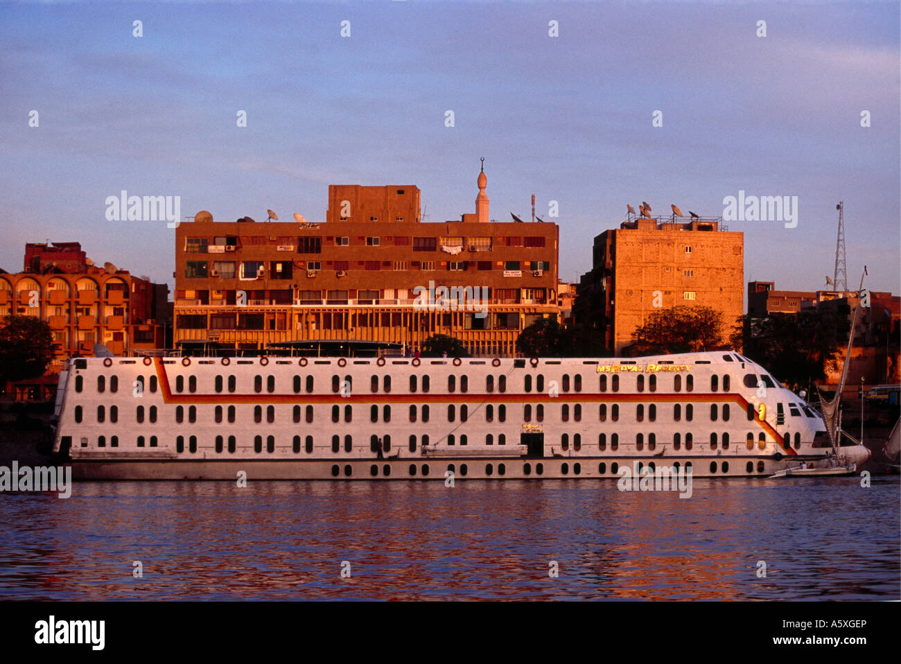 Cruise Boat River Nile Aswan Egypt Stock Photo - Alamy