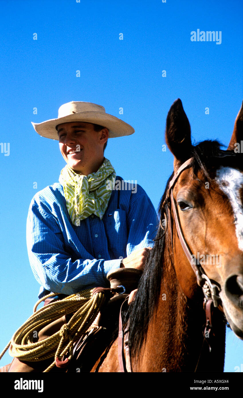 Western rider on horse hi-res stock photography and images - Alamy
