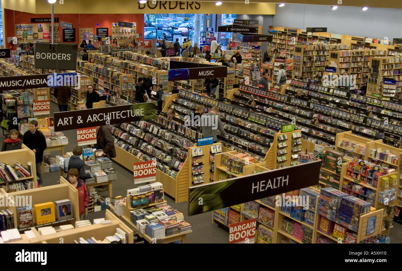 Borders Bookshop (now closed) - Watford - Hertfordshire Stock Photo - Alamy