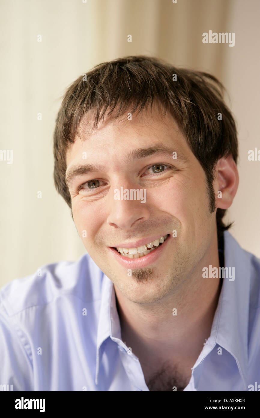 Man smiling close up Stock Photo - Alamy