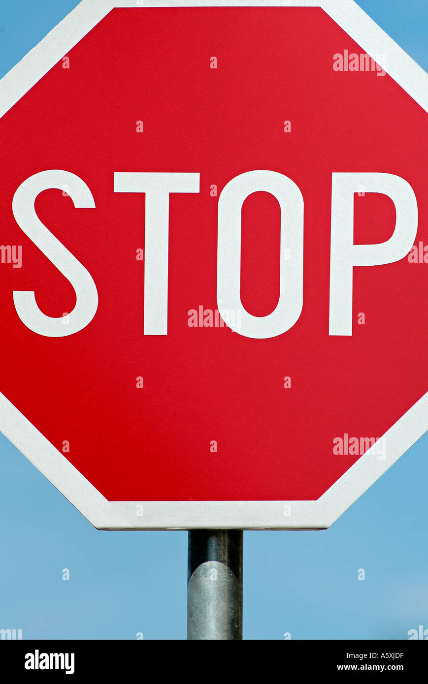 Stop Sign, Close Up Stock Photo - Alamy