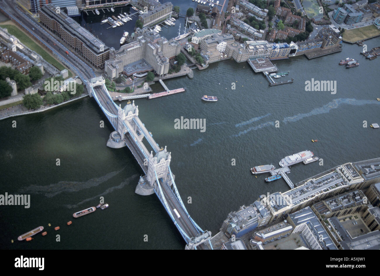 Aerial View of Tower Bridge London United Kingdom Stock Photo - Alamy