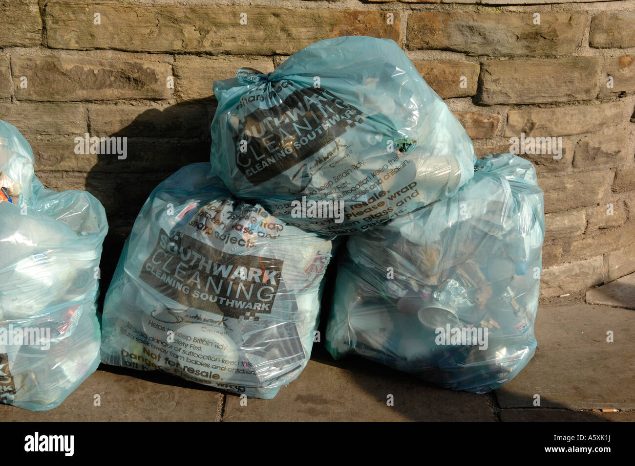 Recycle Rubbish Sacks Stock Photo - Alamy