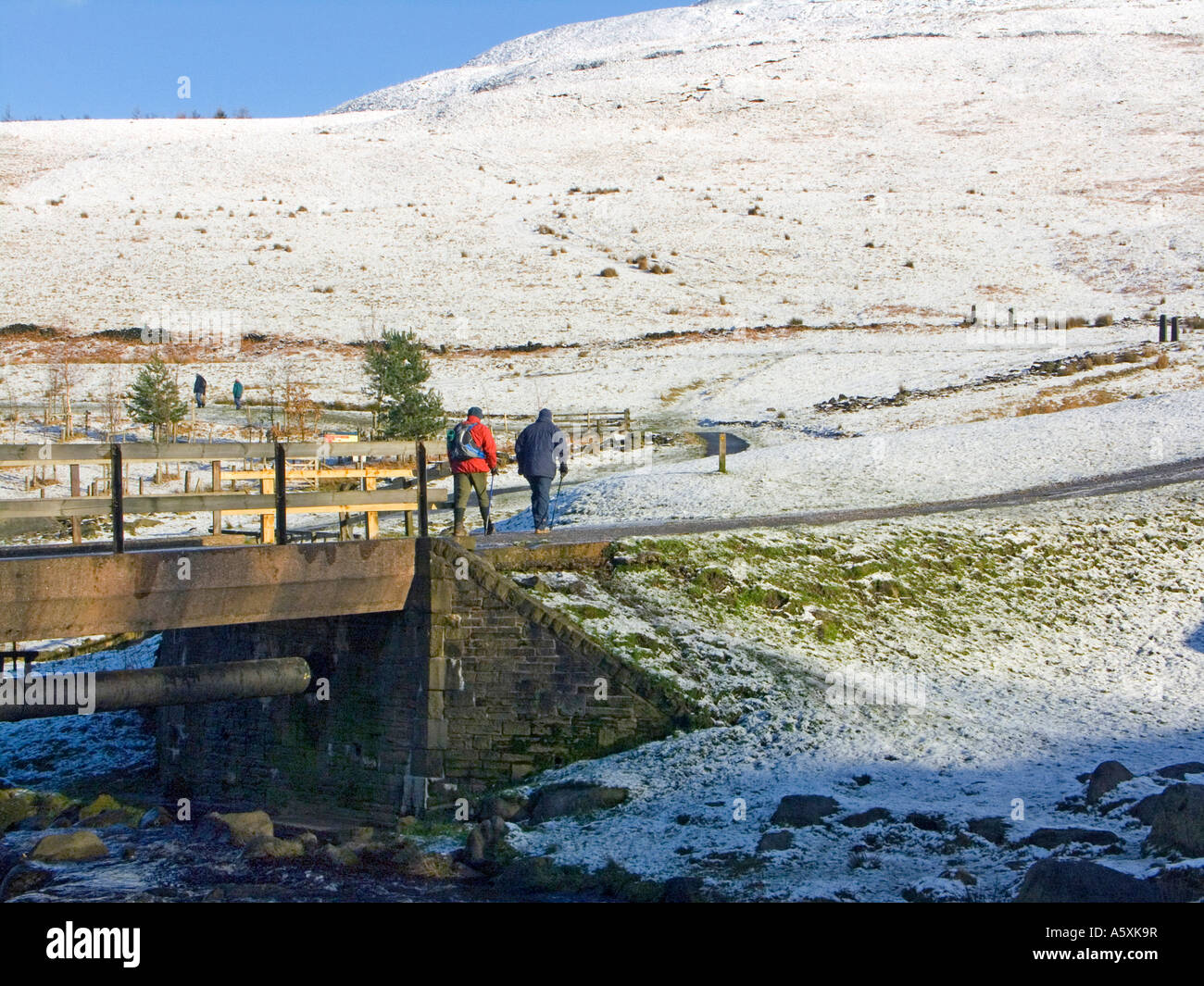 Walkers near Dovestone Reservoir, Oldham, Lancshire UK Stock Photo - Alamy