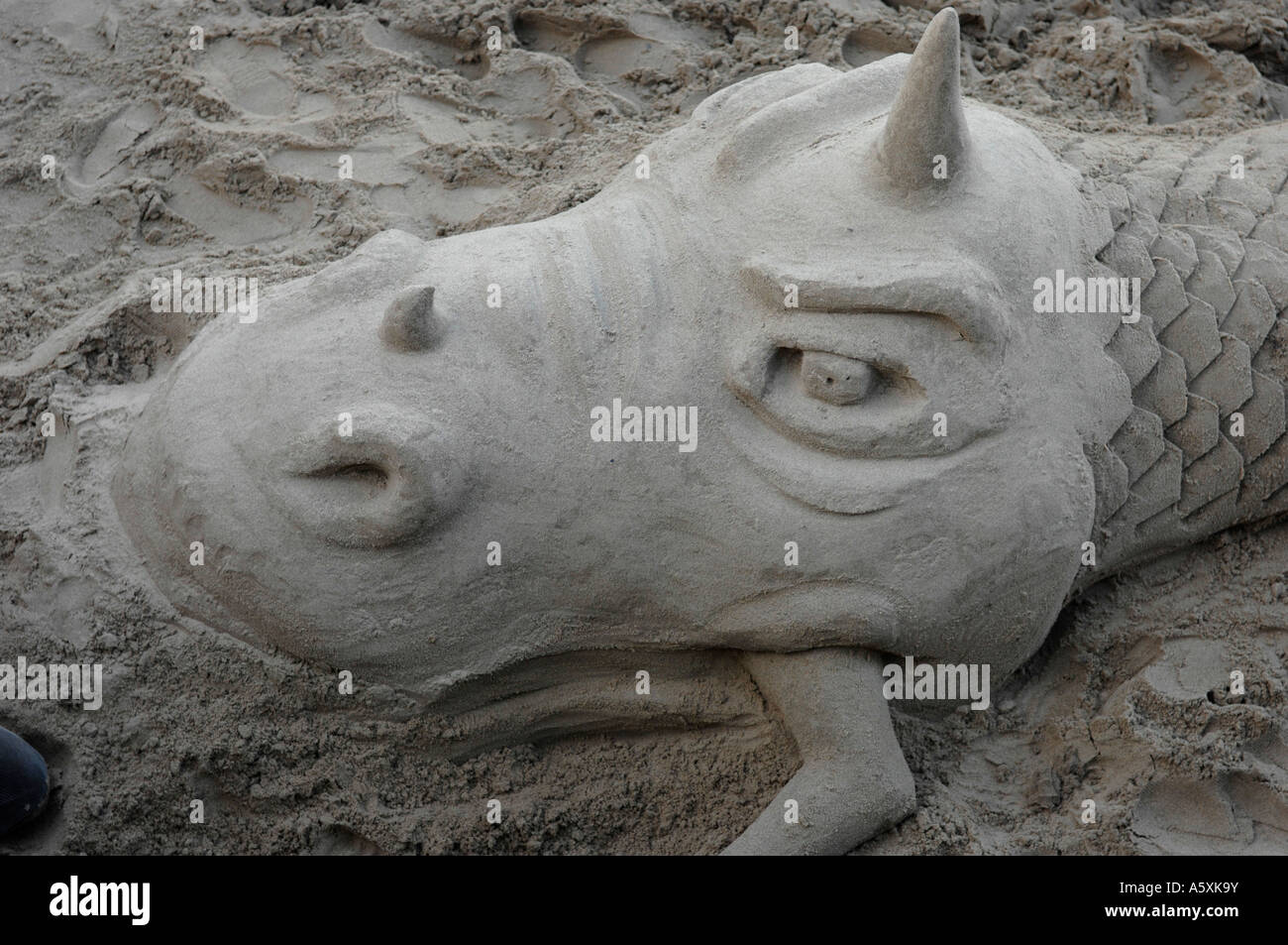Sand Castle Dragon Artist Stock Photo - Alamy