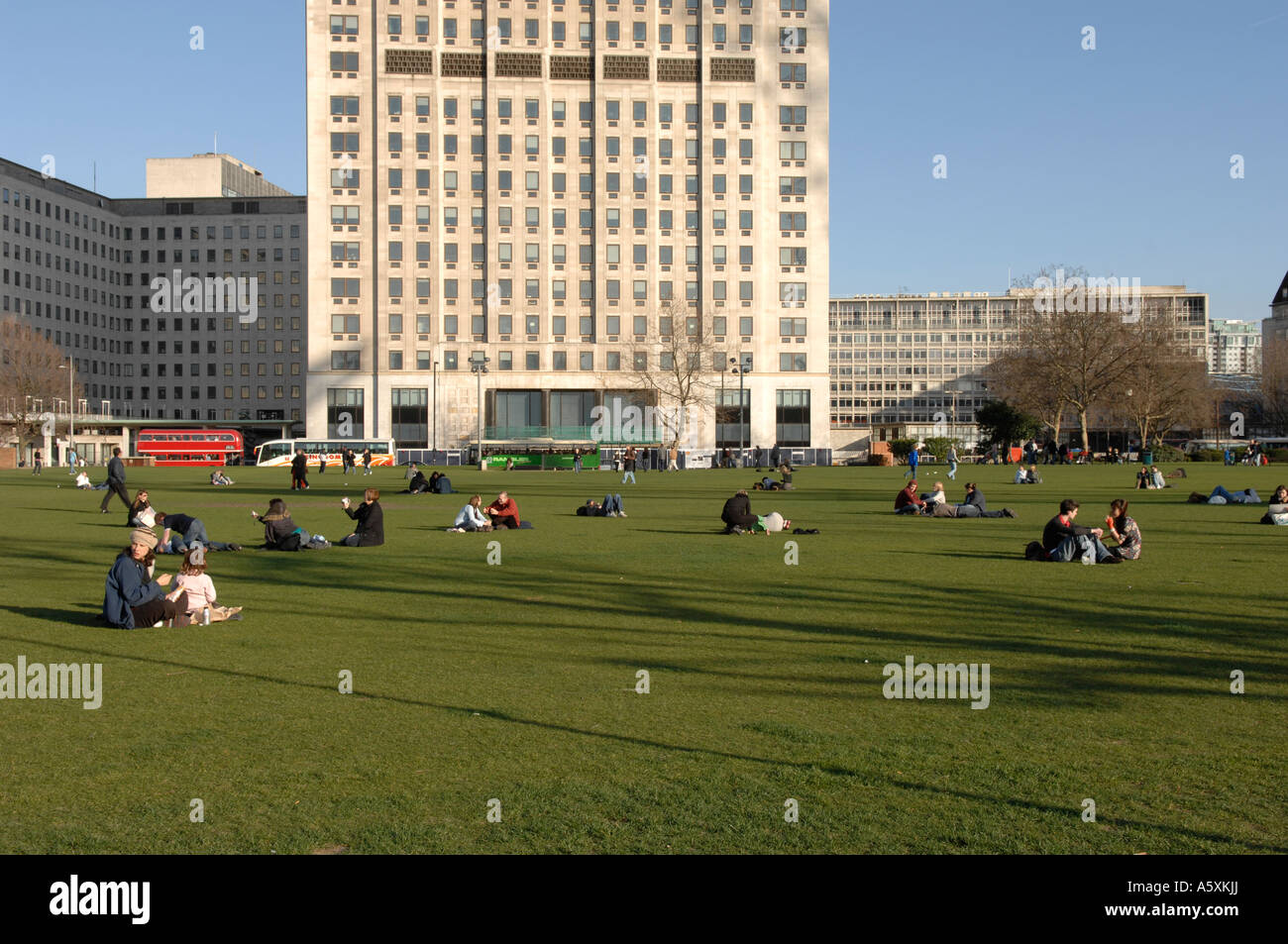 People Enjoying the Sun Stock Photo - Alamy