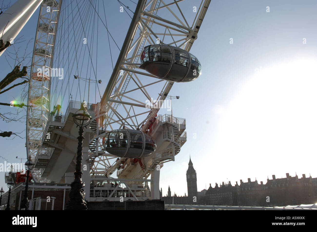 London eye close up big ben hi-res stock photography and images - Alamy