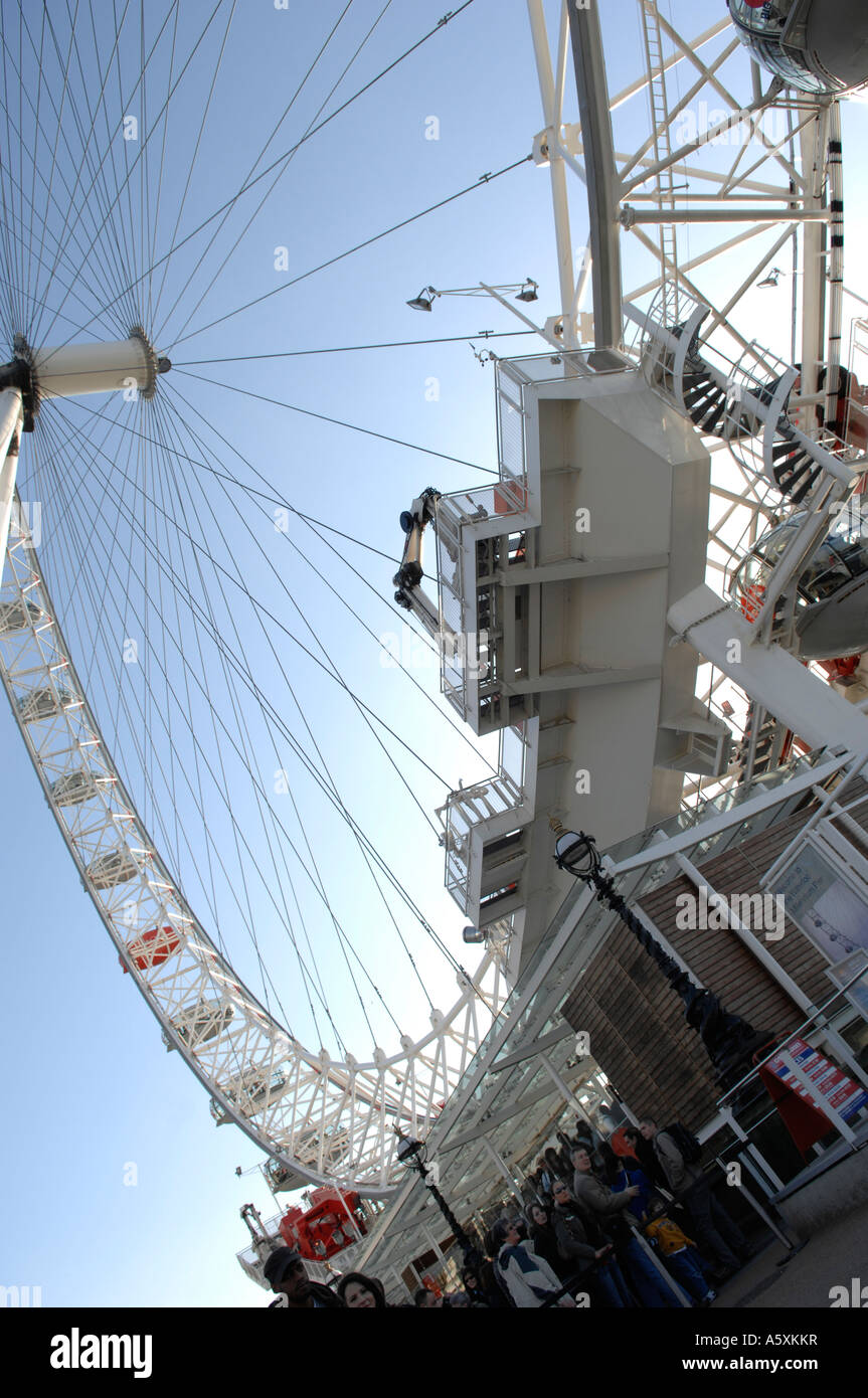 Tourist Queue at London Eye Stock Photo - Alamy
