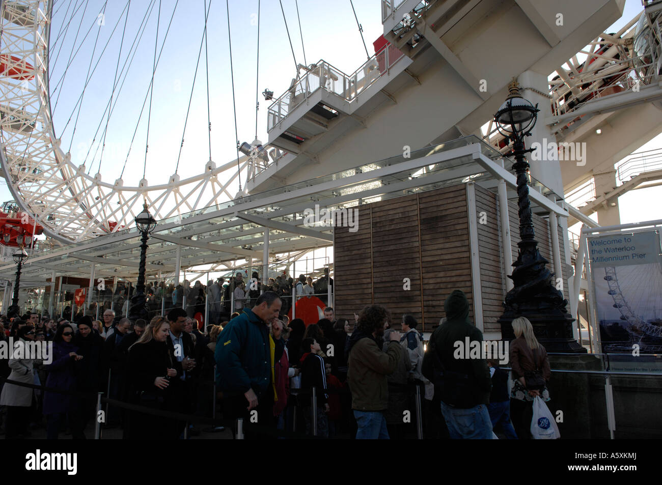 Tourist Queue at London Eye Stock Photo - Alamy
