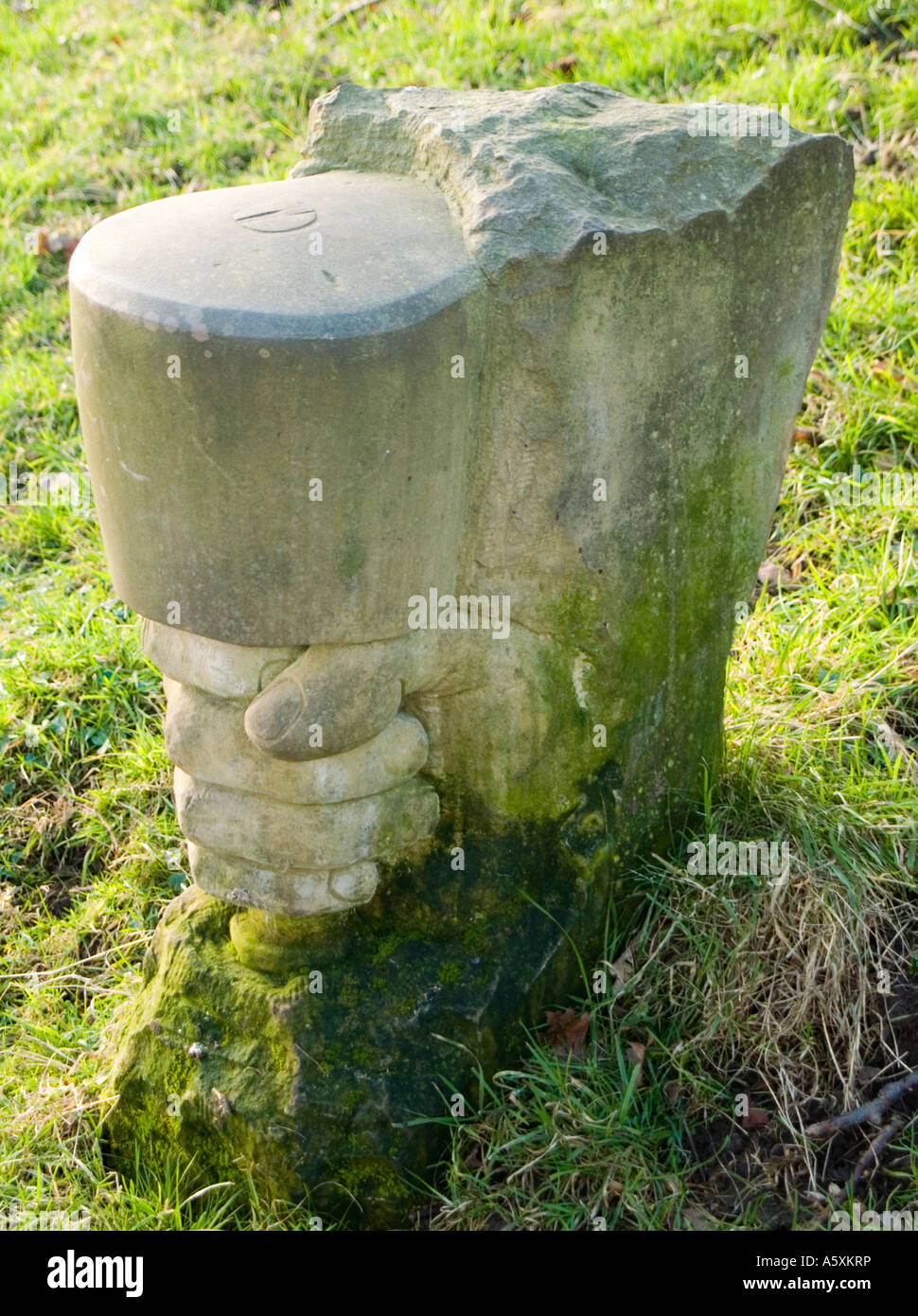 A Stone Carving Found in the Grounds of Hardwick Hall, Derbyshire Stock ...