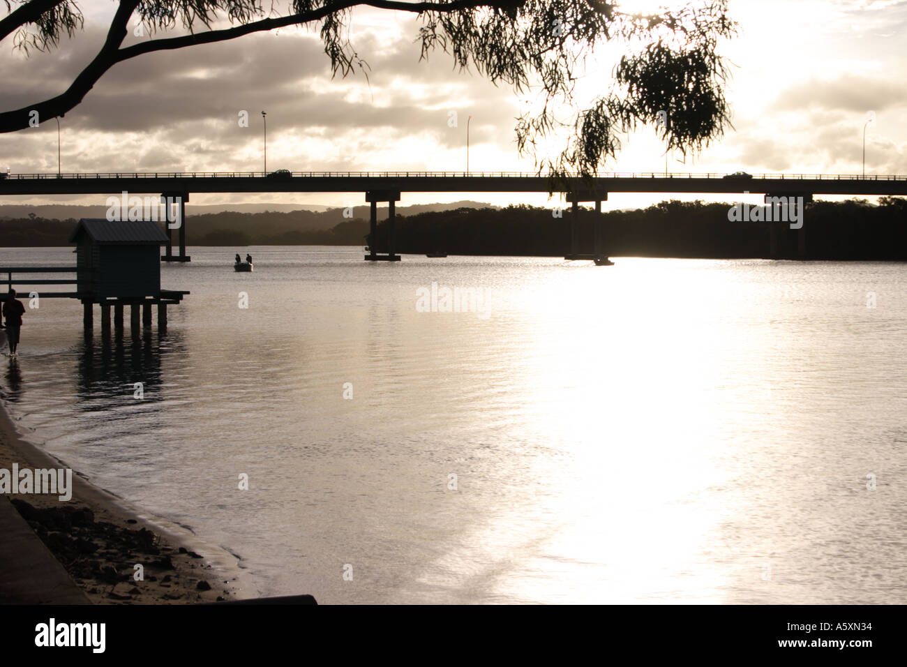AFTERNOON SCENERY MAROOCHY RIVER SUNSHINE COAST QUEENSLAND AUSTRALIA ...