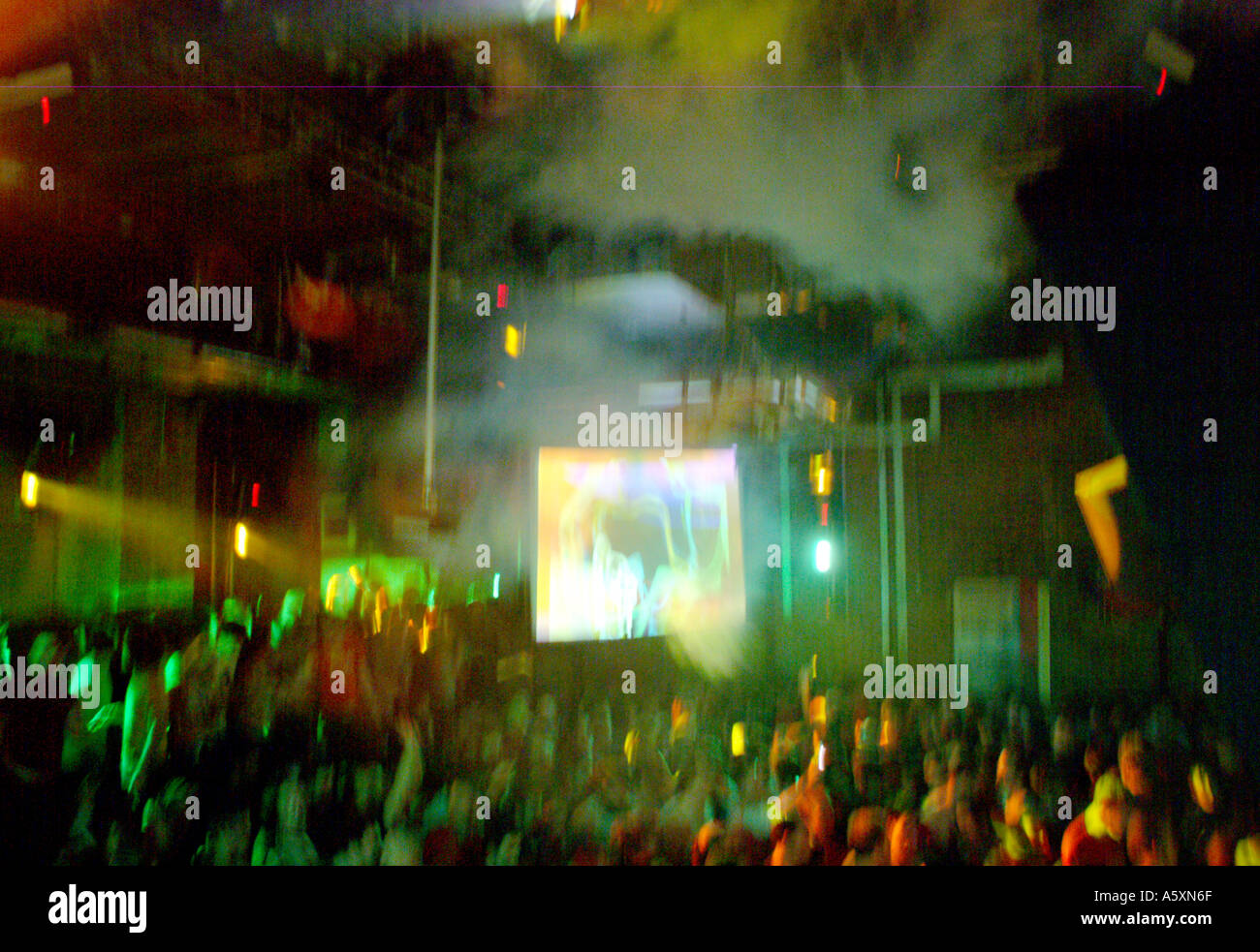 event at fabric club london uk with visuals by vj dubassy Stock Photo ...