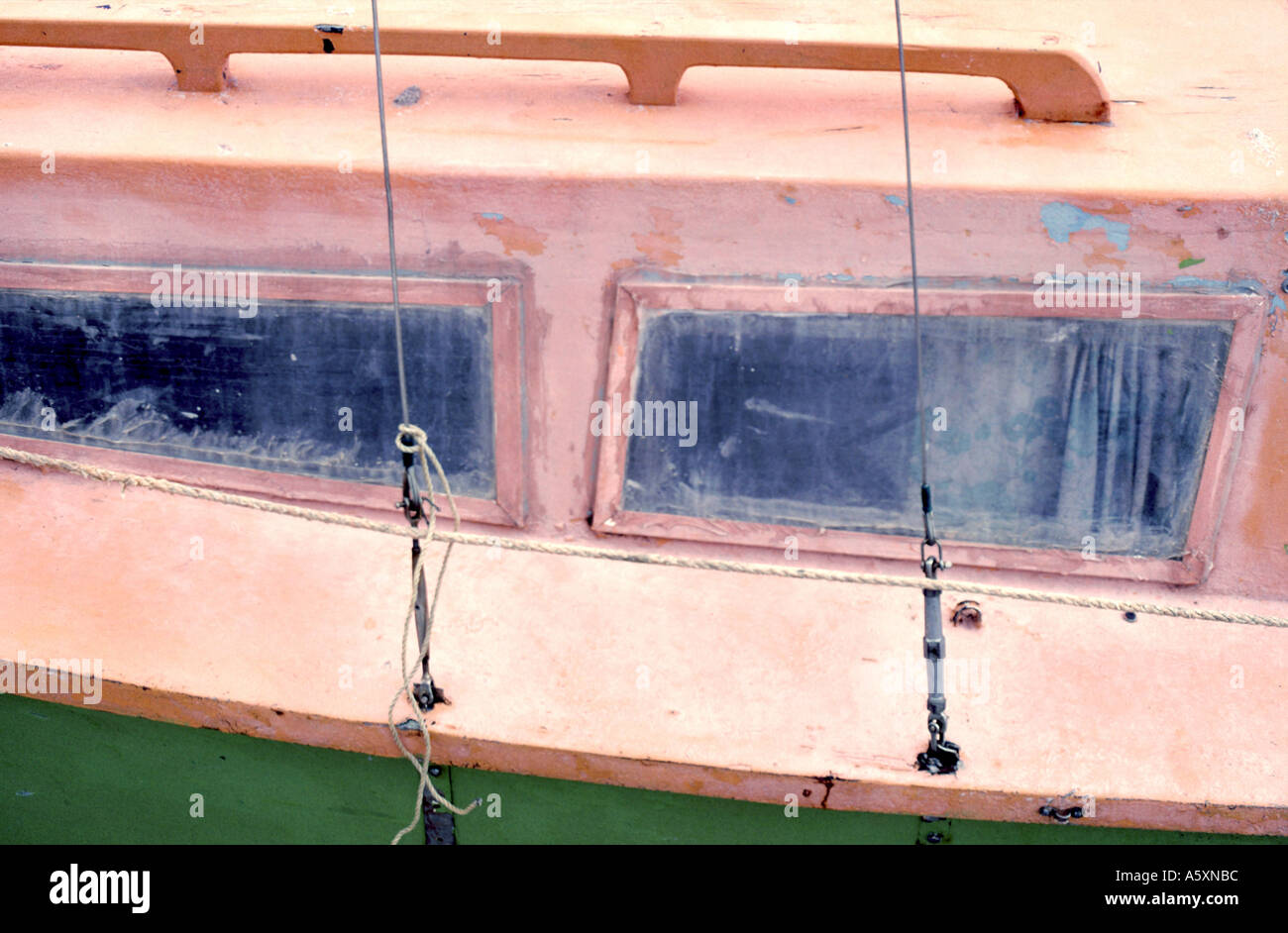 SIDE VIEW OF THE CABIN OF AN OLD SAILING BOAT BAPS194 Stock Photo - Alamy