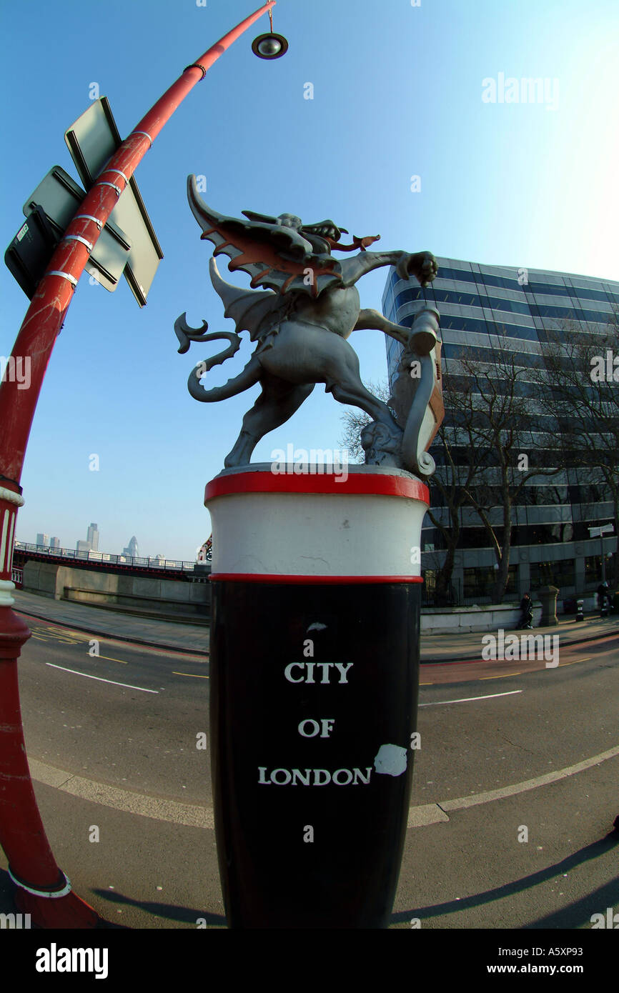 dragon bridge London Stock Photo - Alamy