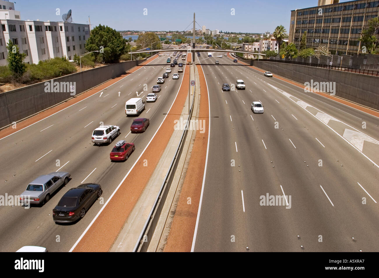 Highway through centre of Perth city Western Australia Stock Photo - Alamy