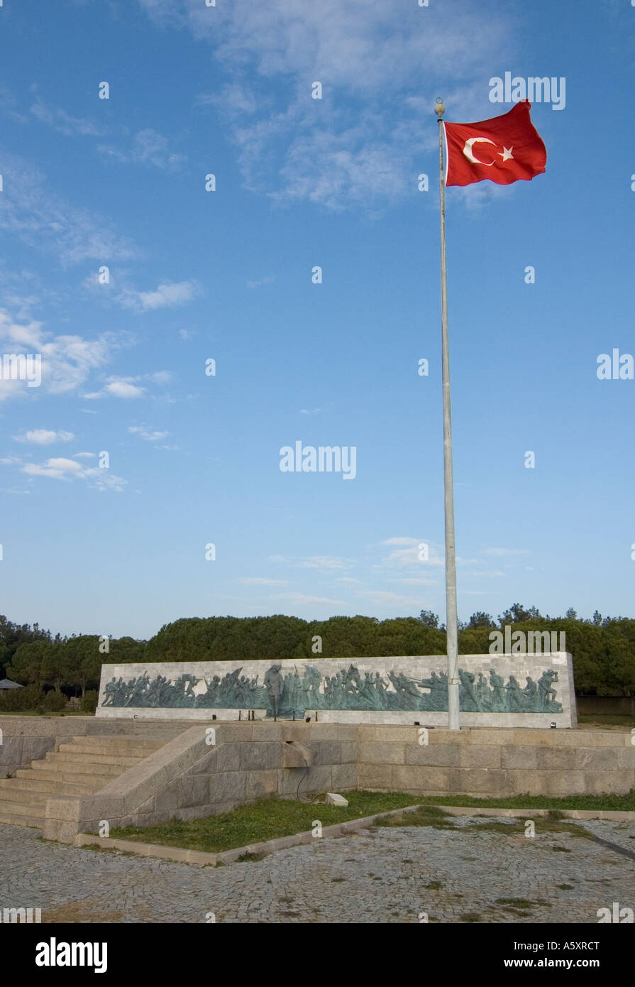 A war memorial dedicated to Turkish soldiers who fought off the 1915 ...