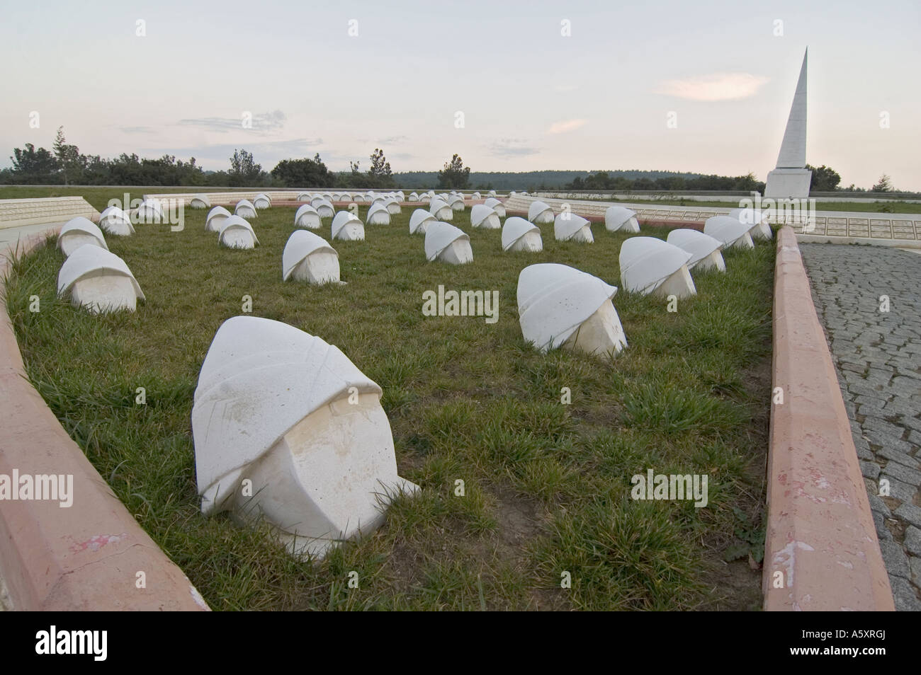 A Turkish graveyard memorial one of the Gallipoli peninsula's ...