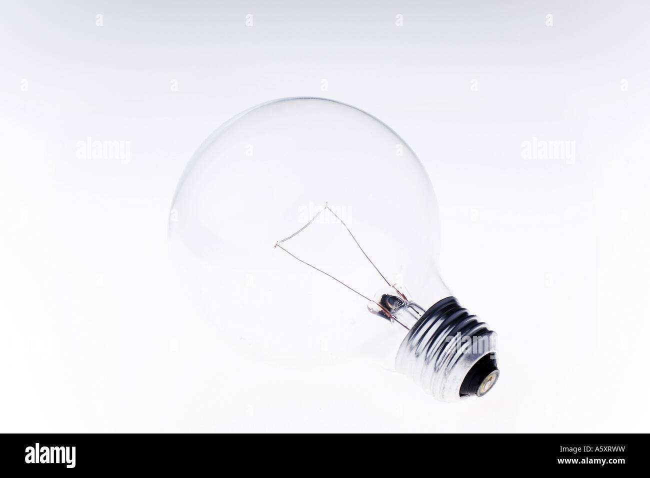 lightbulb on a bright white background Stock Photo - Alamy