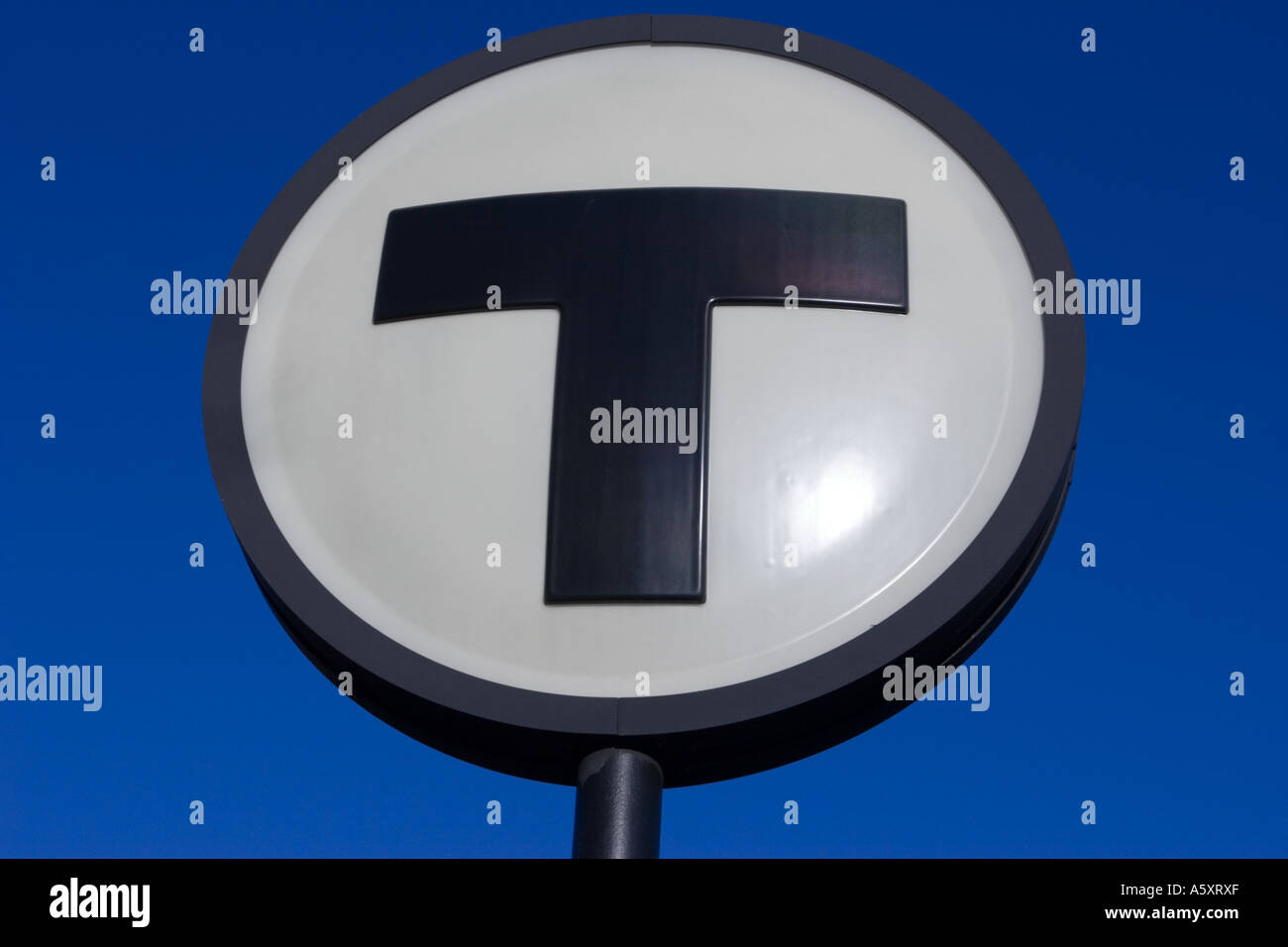 Boston MBTA subway station sign Stock Photo - Alamy