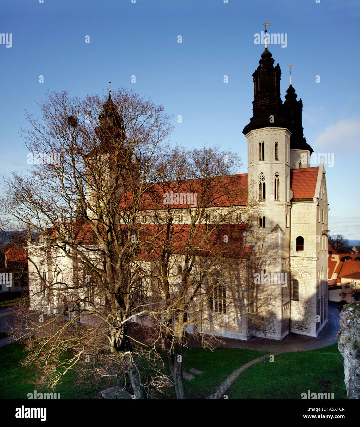 St Maria church in Visby Inner City Stock Photo - Alamy