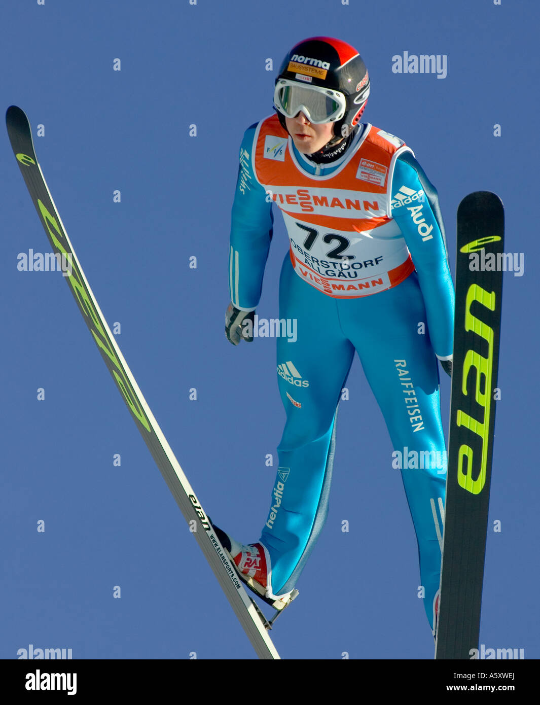 AMMANN Simon Schweiz Skisprung Weltcup Oberstdorf am 28 01 2007 Stock ...