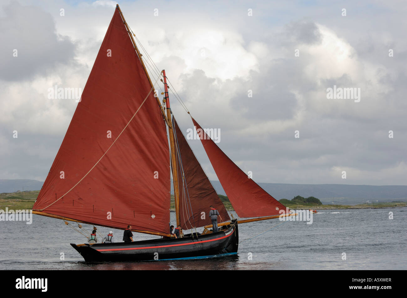 Galway Hookers at Roundstone Regatta, Connemara, County Galway, Ireland ...