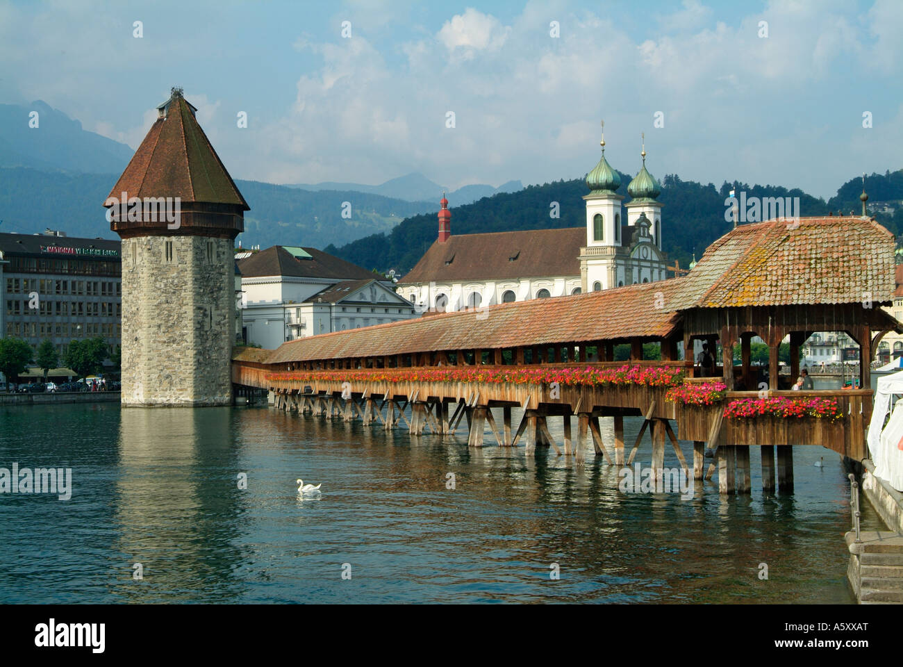 Kapellbrucke Chapel Bridge Luzern Switzerland Stock Photo - Alamy