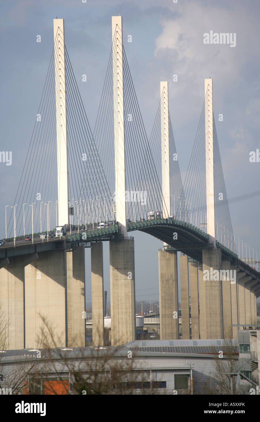 The Queen Elizabeth II bridge, also known as the Dartford Bridge ...