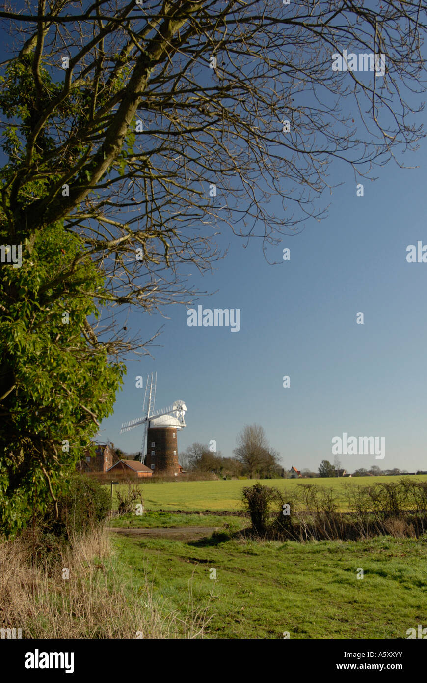 Old Buckenham mill Norfolk UK Stock Photo - Alamy
