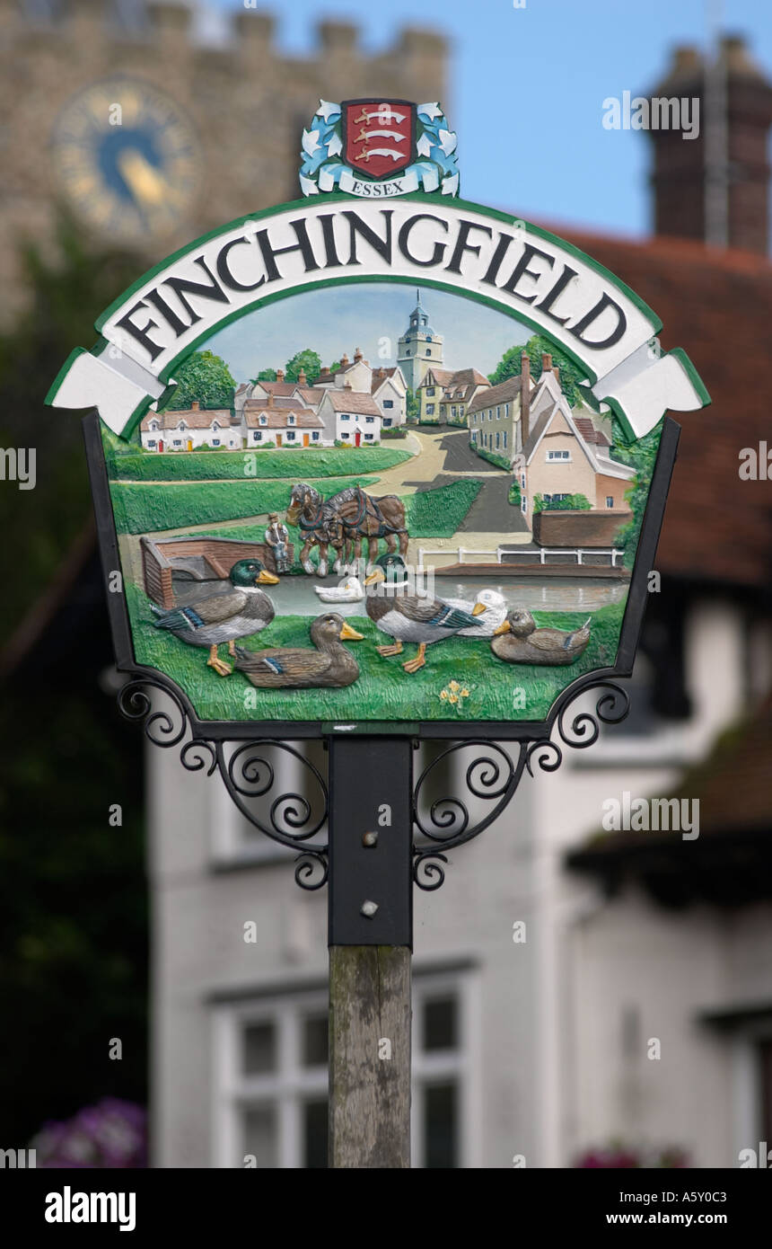 Finchingfield essex sign hi-res stock photography and images - Alamy