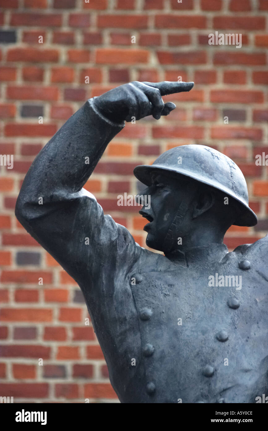 Detail from memorial statue to WW2 firemen St Pauls London Stock Photo ...
