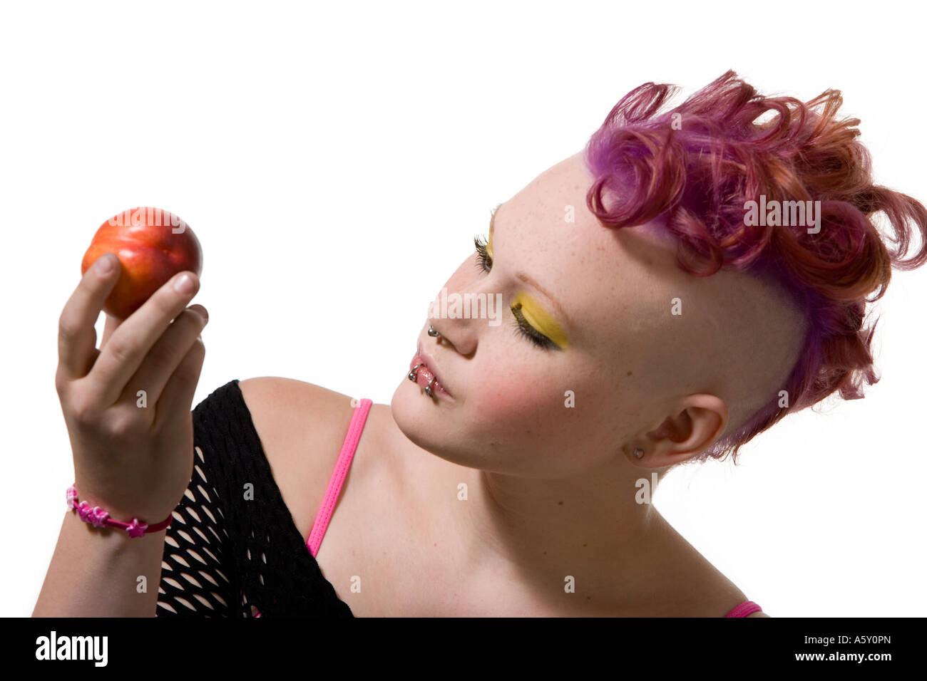 Purple hair model hi-res stock photography and images - Alamy