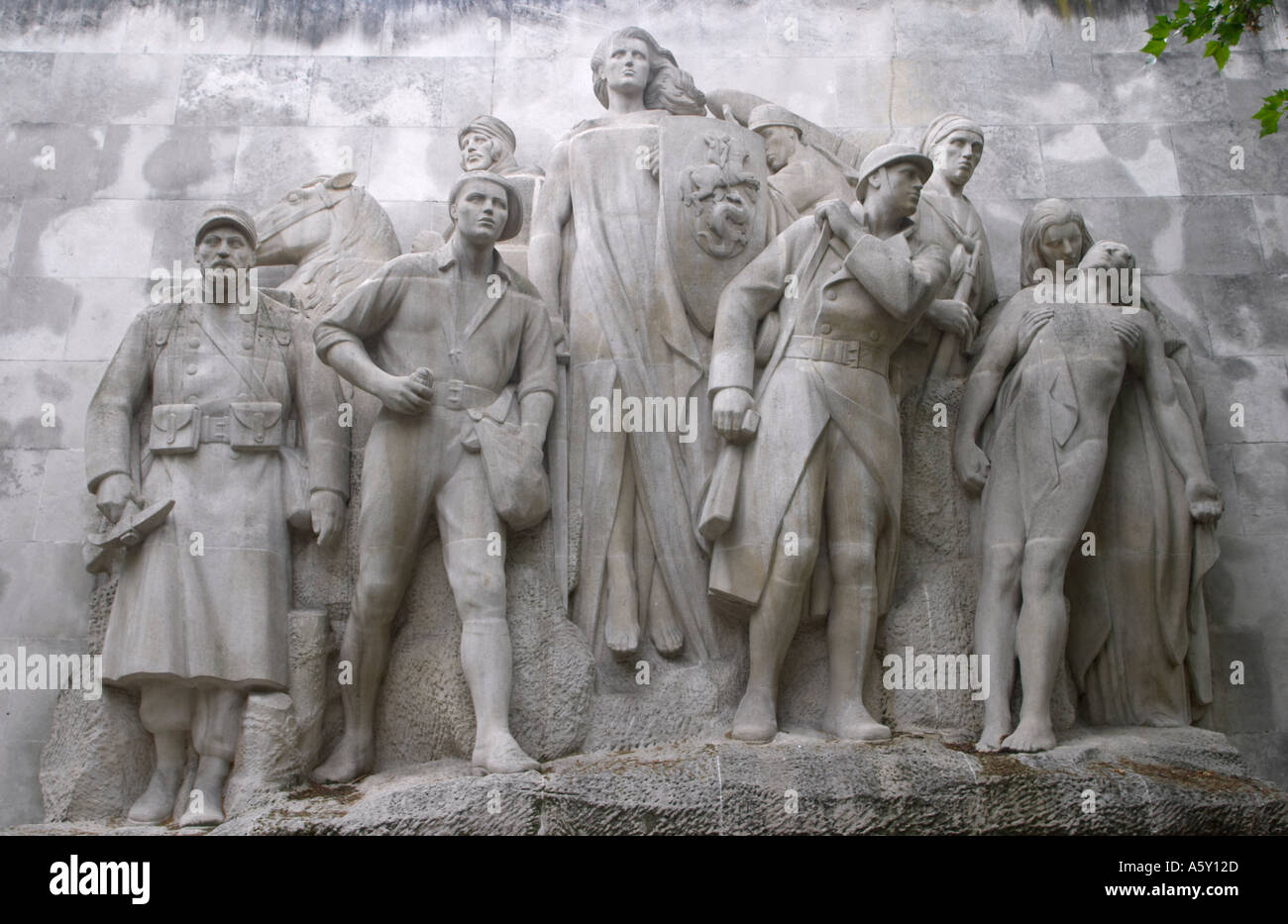 First World War memorial at the wall of Passy cemetery Paris france ...
