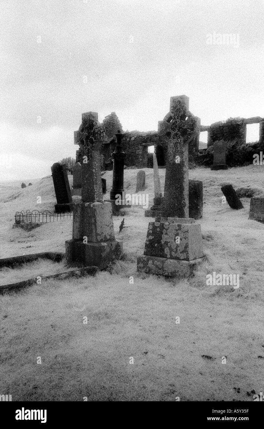 Old stone celtic cross Black and White Stock Photos & Images - Alamy