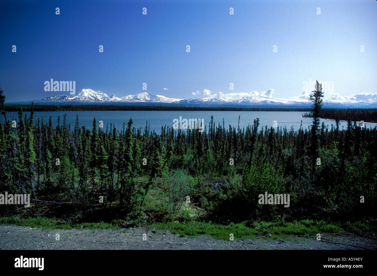 PA-35 YUKON RIVER & WRANGELL RANGE Stock Photo - Alamy