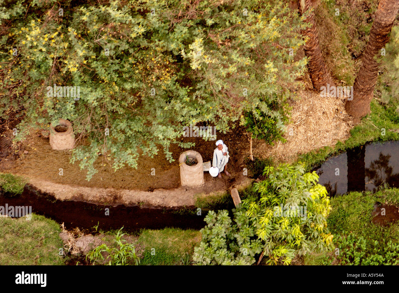 Egypt Nile valley at Gurna Luxor west bank Stock Photo - Alamy