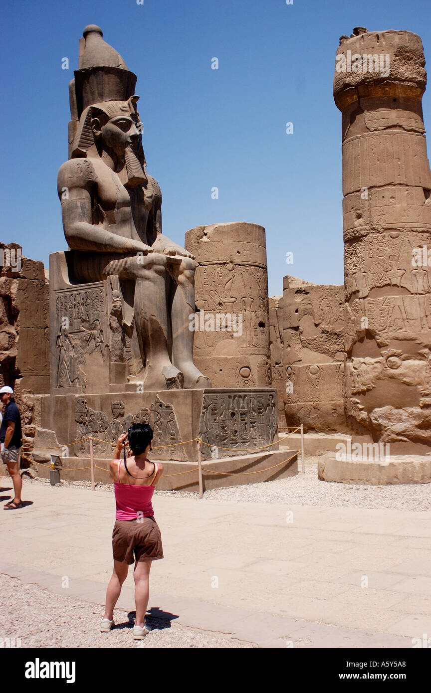 Egypt Great Temple of Amun at Karnak Stock Photo - Alamy