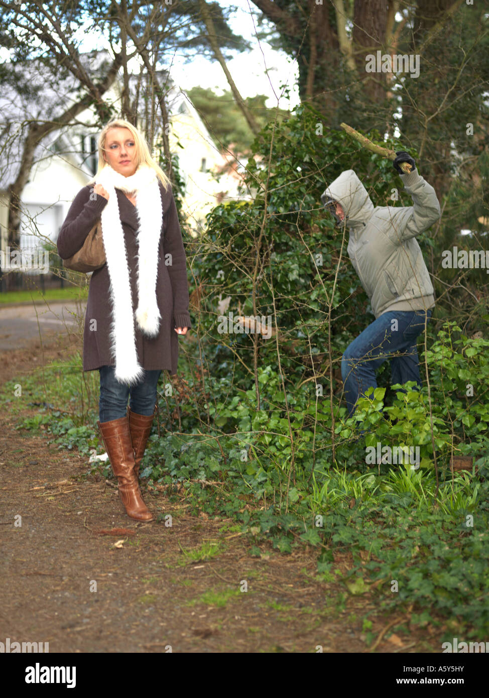 Mugged woman hi-res stock photography and images - Alamy