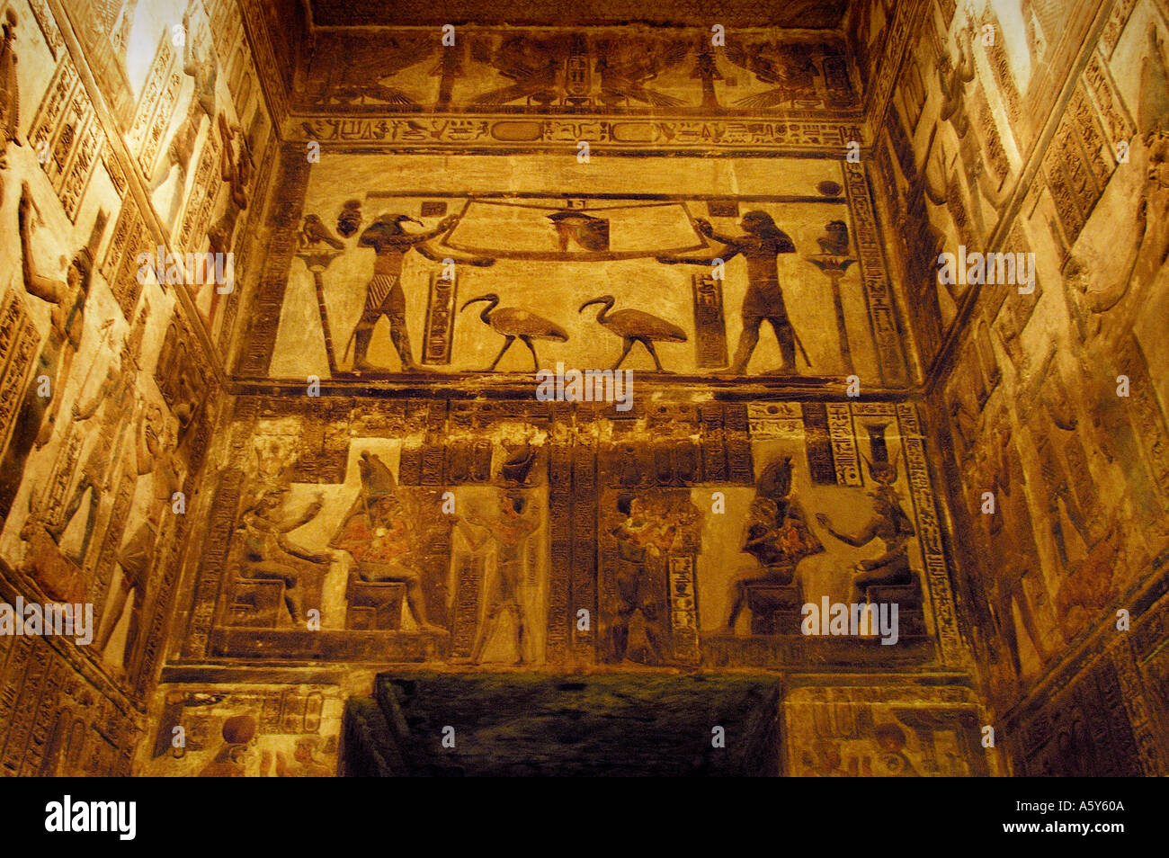 Egypt Hathor temple at Denderah Stock Photo - Alamy