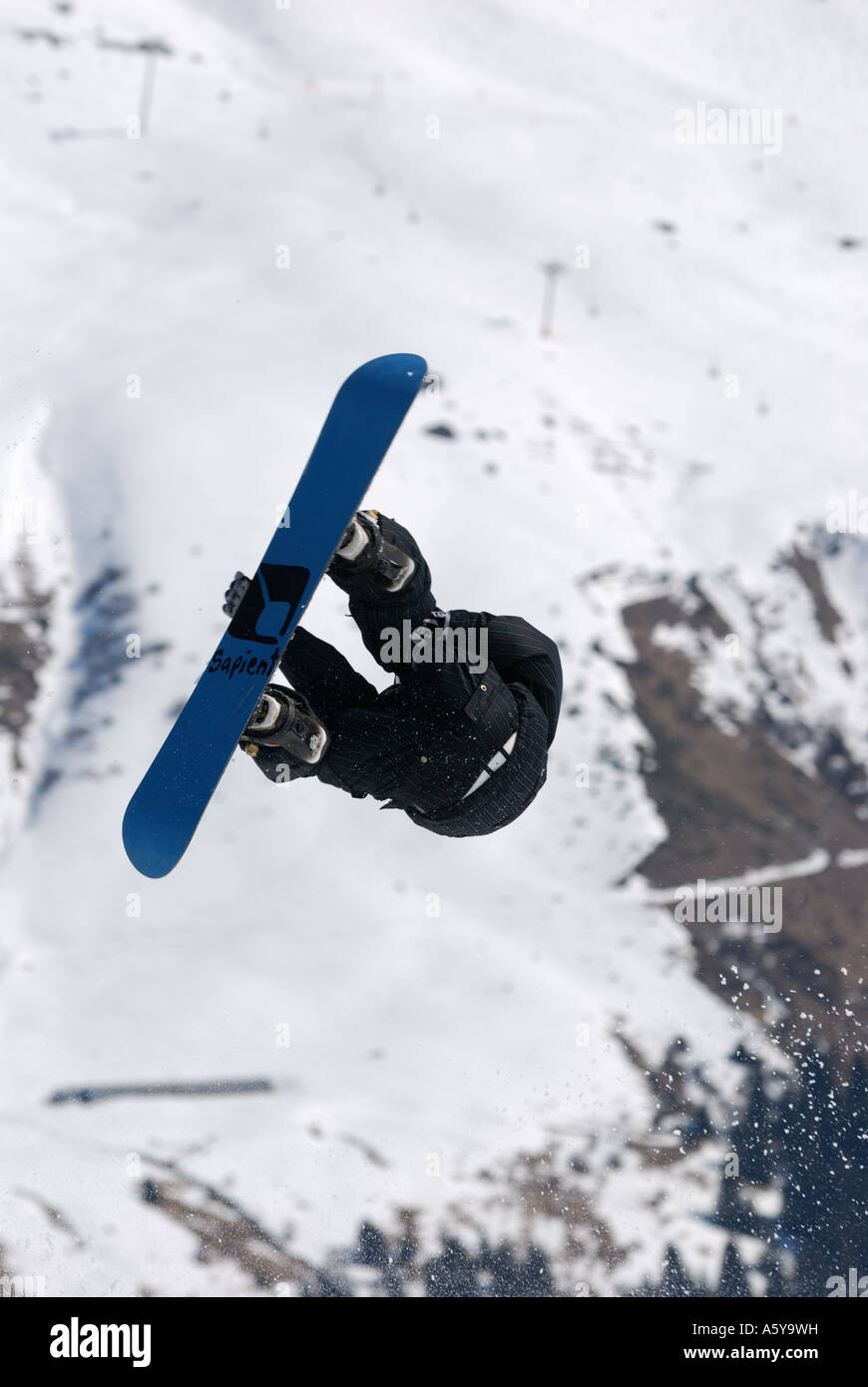 snowboarder performing aerial tricks Stock Photo - Alamy